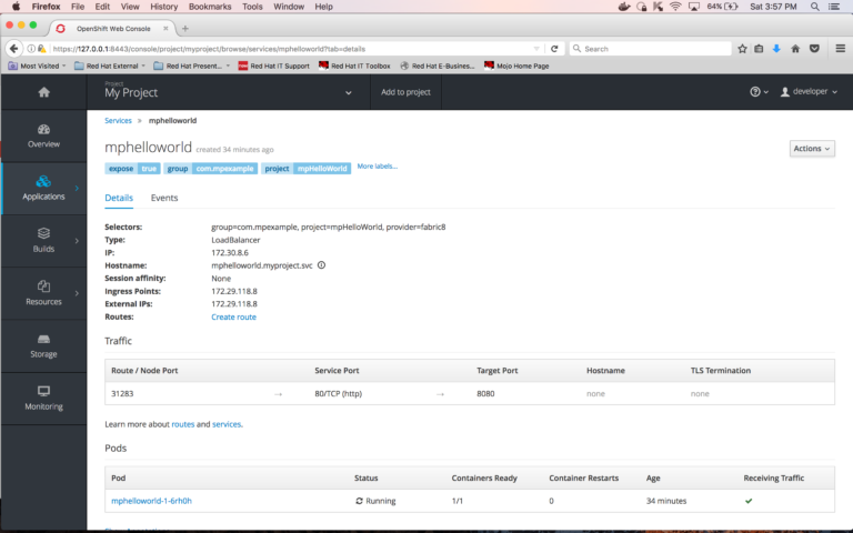 A Microprofile Based Microservice On Openshift Container Platform