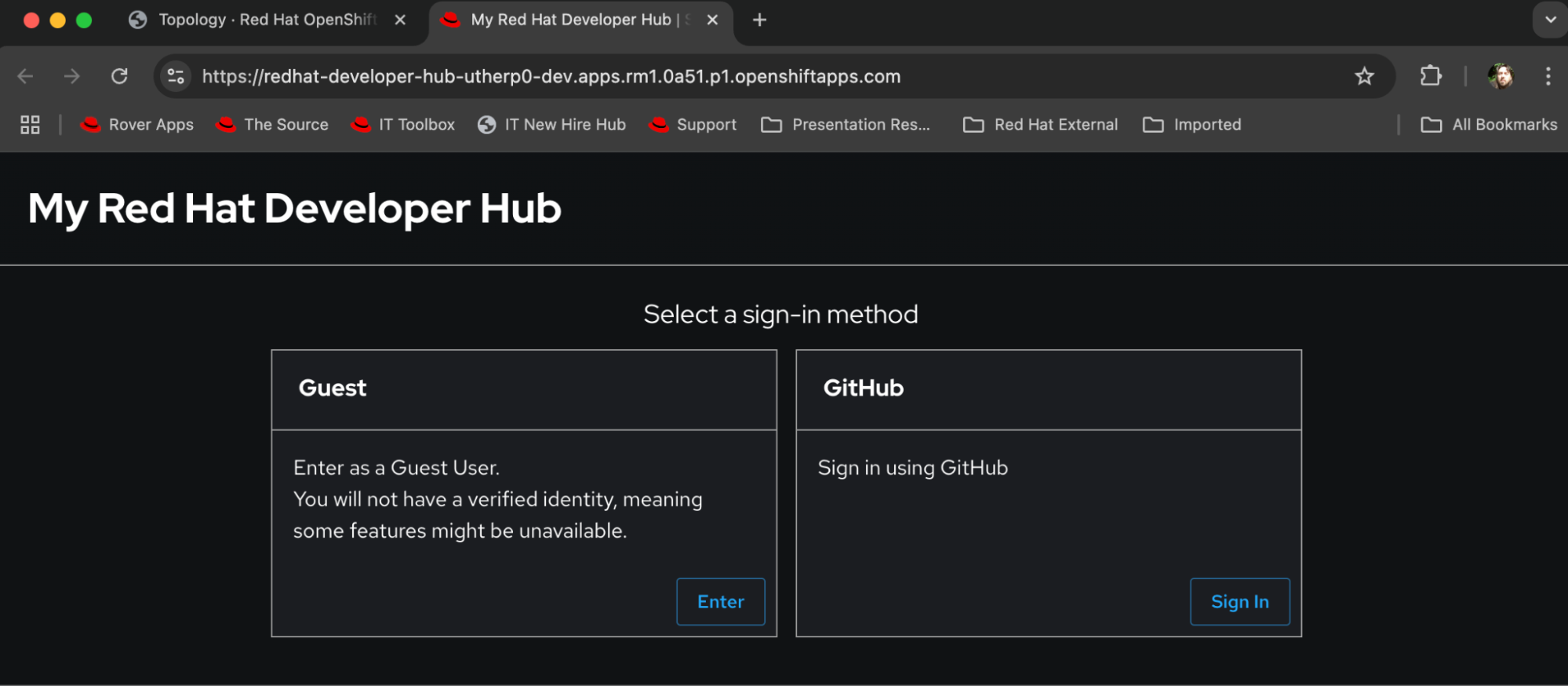 Configure Github Access To Red Hat Developer Hub Install And